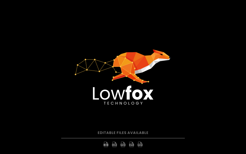 Fox Low Poly Logo Template #280285 - TemplateMonster