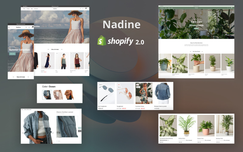 Nadine - Minimalist Clean Shopify Theme - TemplateMonster