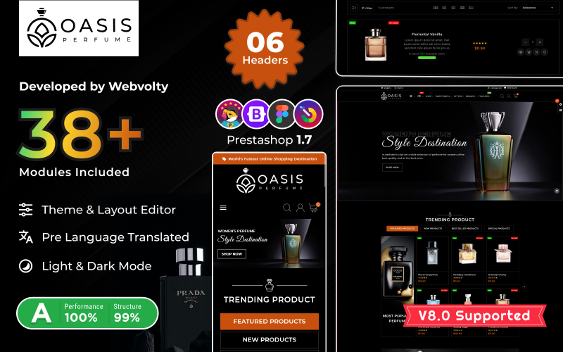 Oasis Beauty Spray y Perfume Prestashop 8.0 Responsive Themes