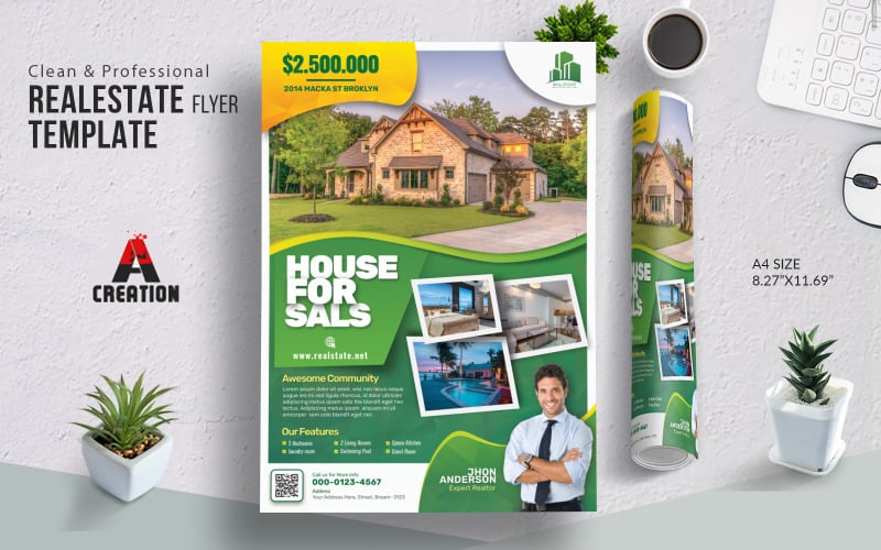 Creative and Modern Real Estate Flyer - TemplateMonster
