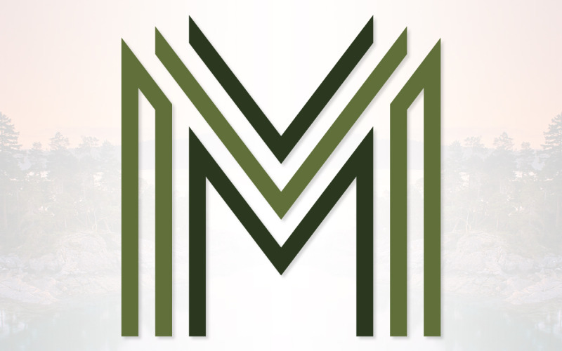 Modern Minimalist M Harfi Logo Tasarımı - TemplateMonster