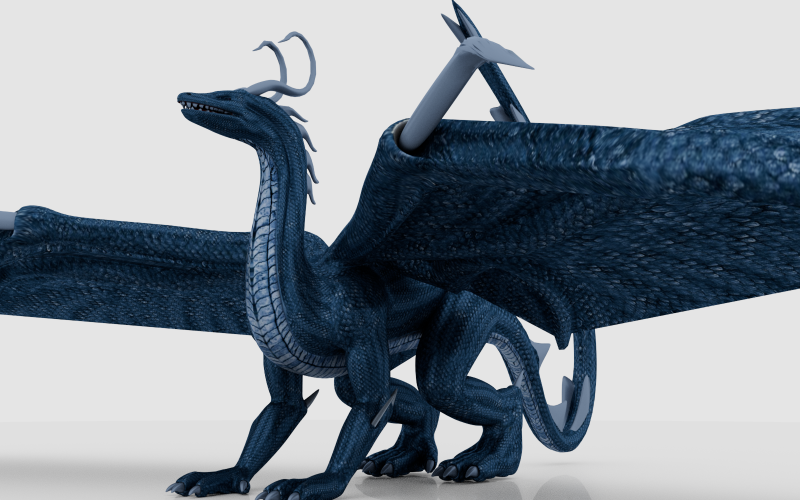Blue Dragon Modelo 3D Modelo High poly - TemplateMonster