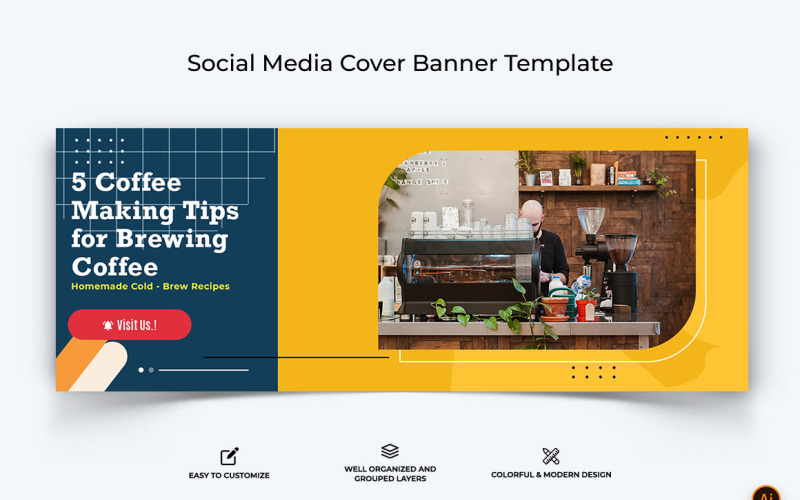 Coffee Making Facebook Cover Banner Design-10