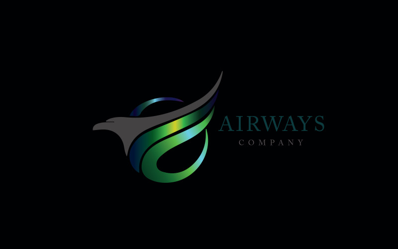 El logotipo de la empresa Airways Fly - TemplateMonster