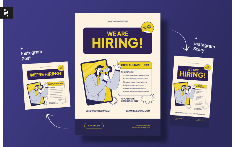 Digital Marketing Hiring Template #281091 - TemplateMonster