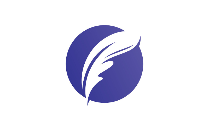Tüy logo şablonu. Vektör çizim. V7 #281017 - TemplateMonster