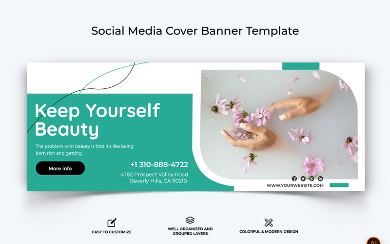 Spa and Salon Facebook Cover Banner Design-16