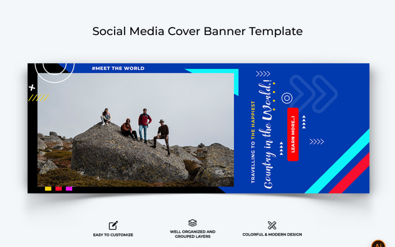 Travel Facebook Cover Banner Design-10 - TemplateMonster