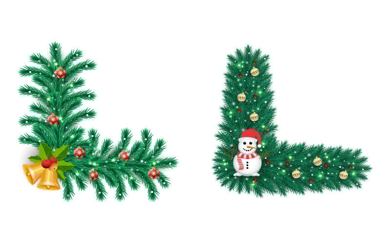 Christmas Corner with Snowman Gold Bell - TemplateMonster