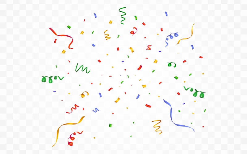 Confetti Flying Vector for Festivals - TemplateMonster