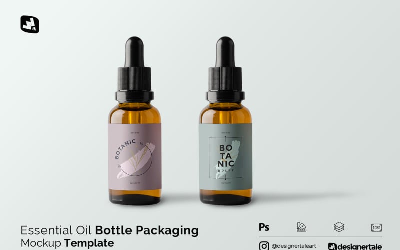 Essential Oil Packaging Mockup #281574 - TemplateMonster