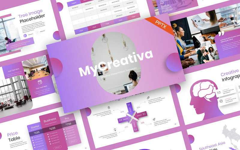 Modello di PowerPoint per affari creativi MyCreativa