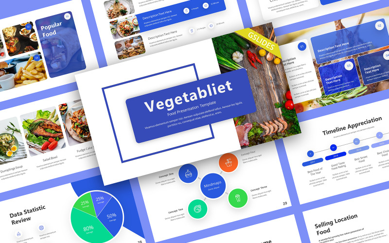 Vegetabliet Modern Food Google Slides-Vorlage