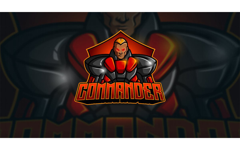 Commandant - Mascotte & Logo Esport - TemplateMonster