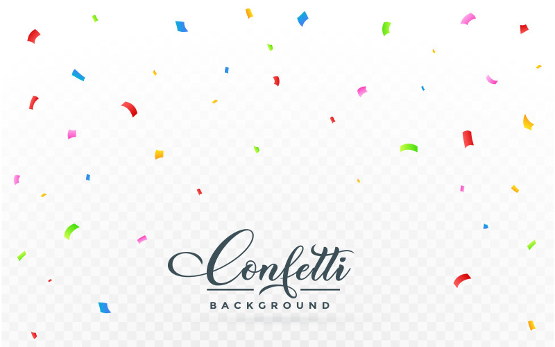 Confettis réalistes et guirlandes colorées - TemplateMonster