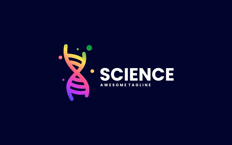 Logo coloré dégradé scientifique #281884 - TemplateMonster