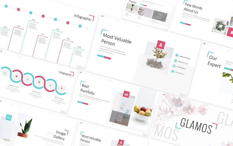 Modèle PowerPoint Créatif Glamos #281911 - TemplateMonster