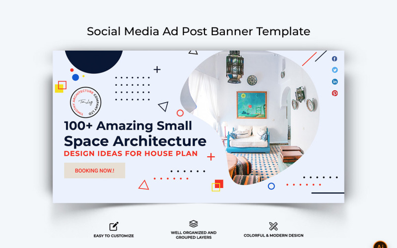 Architecture Facebook Ad Banner Design-10 - TemplateMonster