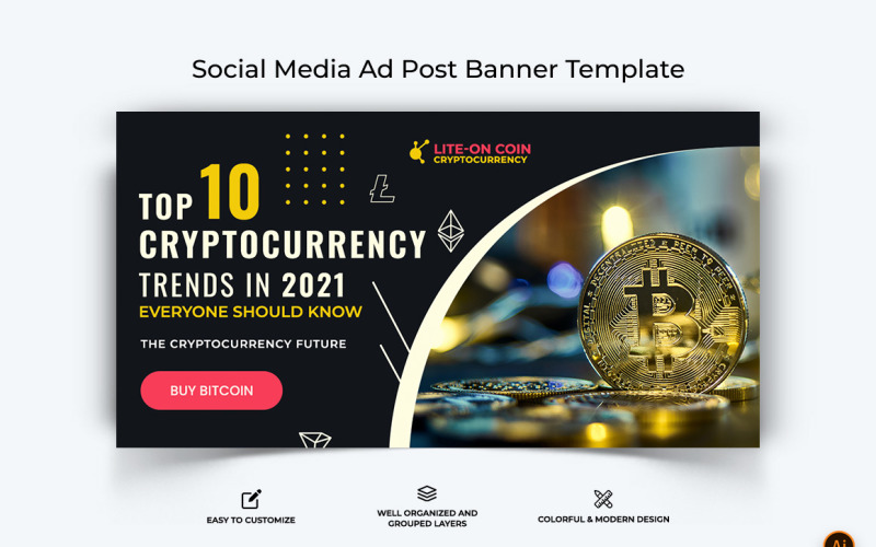 Cryptocurrency Facebook Ad Banner Design-05 - TemplateMonster