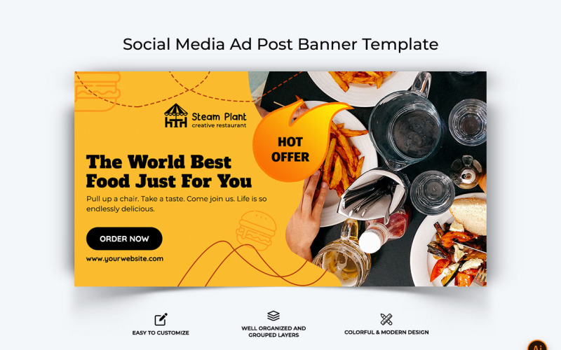 Food and Restaurant Facebook Ad Banner Design-57