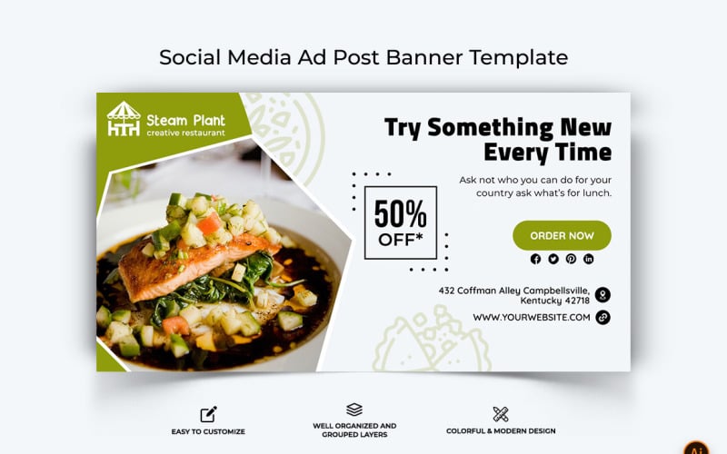 Food and Restaurant Facebook Ad Banner Design-58