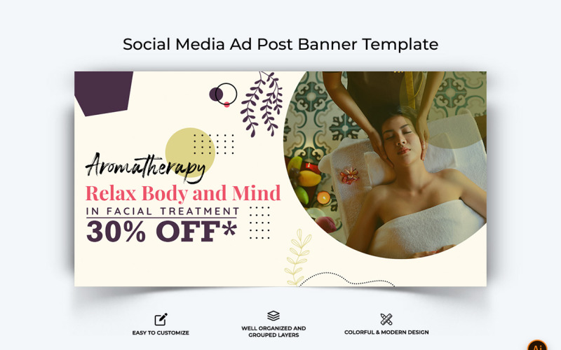 Spa Salon Facebook Ad Banner Design-07 - TemplateMonster