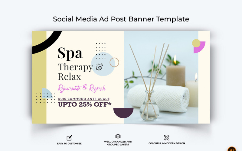 Spa Salon Facebook Ad Banner Design-10 - TemplateMonster