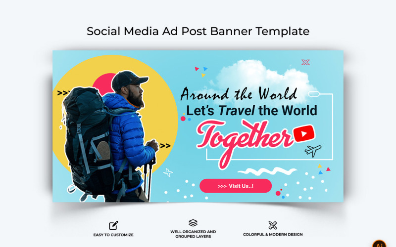 Travel Facebook Ad Banner Design-04 #282718 - TemplateMonster