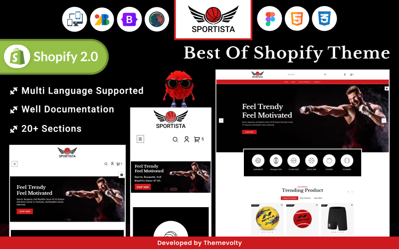 Sportista - Mega Sports Shopify 2.0-Design - TemplateMonster
