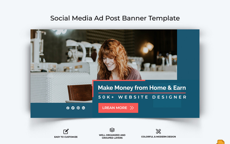 Online Money Earnings Facebook Ad Banner Design-010