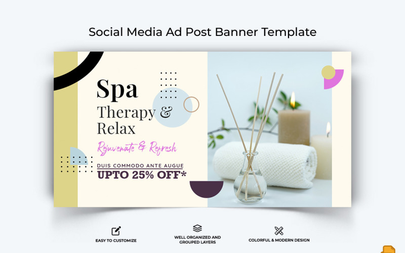 Spa and Salon Facebook Ad Banner Design-010 - TemplateMonster