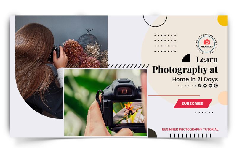 Fotografie YouTube Thumbnail Design Template-09