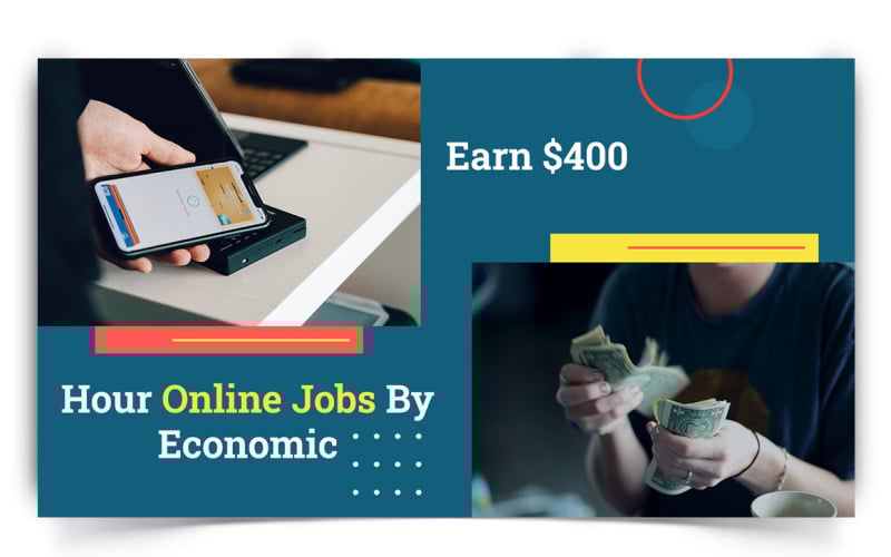 Online Money Earnings YouTube Thumbnail Design Template-17