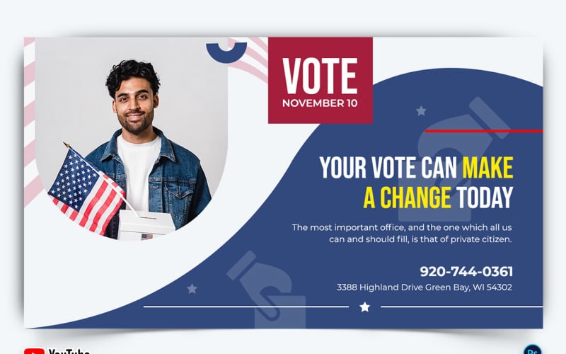 Political Campaign YouTube Thumbnail Design Template-10