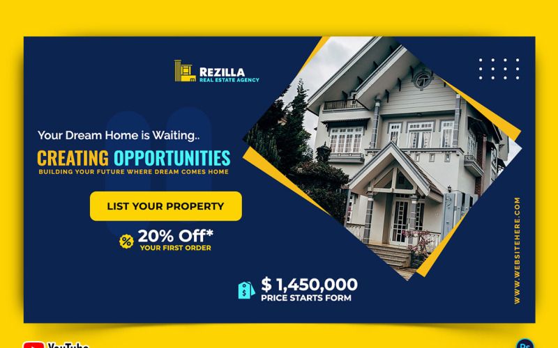 Real Estate YouTube Thumbnail Design Template-13