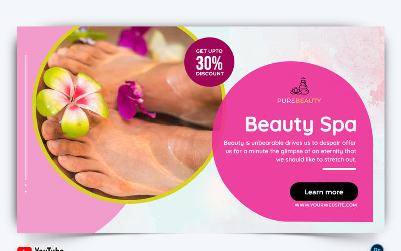 Spa and Salon YouTube Thumbnail Design Template-12