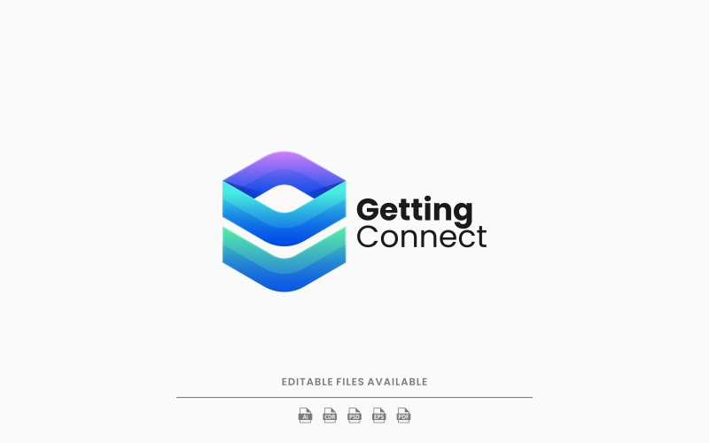Abstrakt verbinden buntes Logo #283643 - TemplateMonster