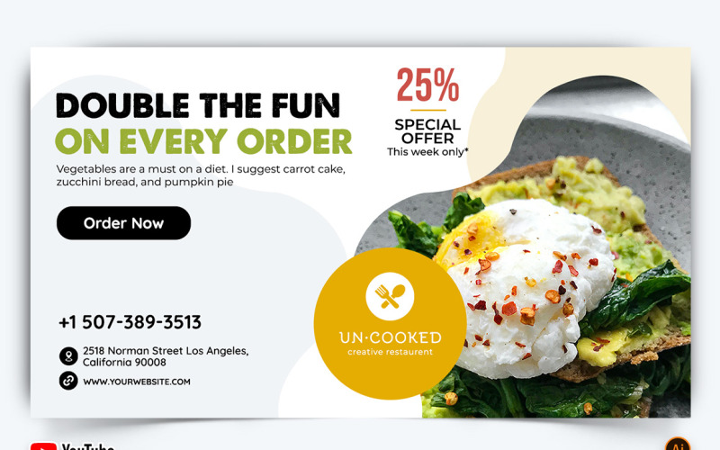 Restaurant and Food YouTube Thumbnail Design -08