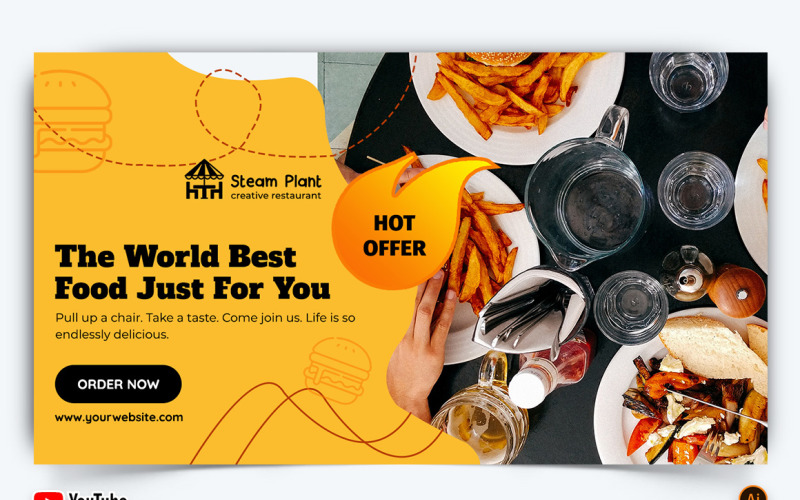 Restaurant and Food YouTube Thumbnail Design -10
