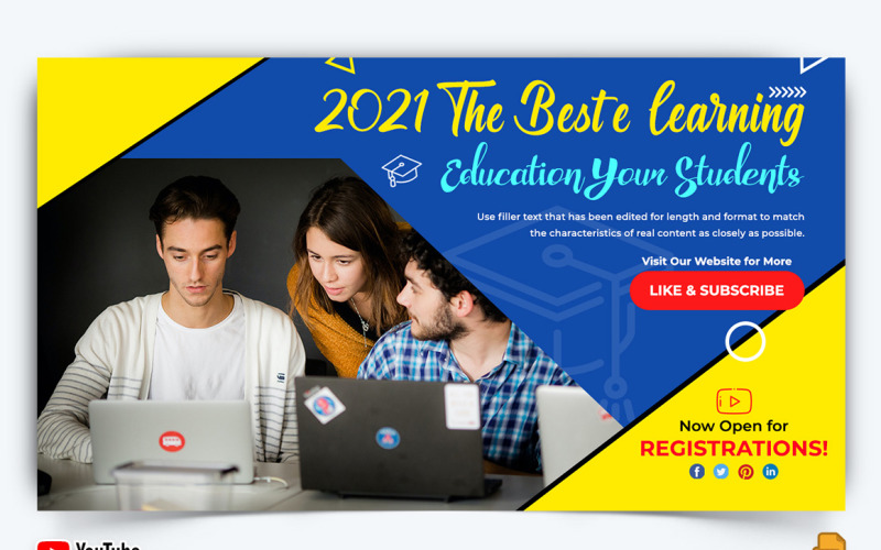 Education YouTube Thumbnail Design -013 - TemplateMonster