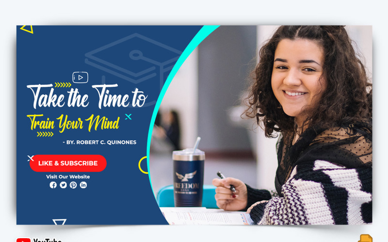 Education YouTube Thumbnail Design -015 - TemplateMonster