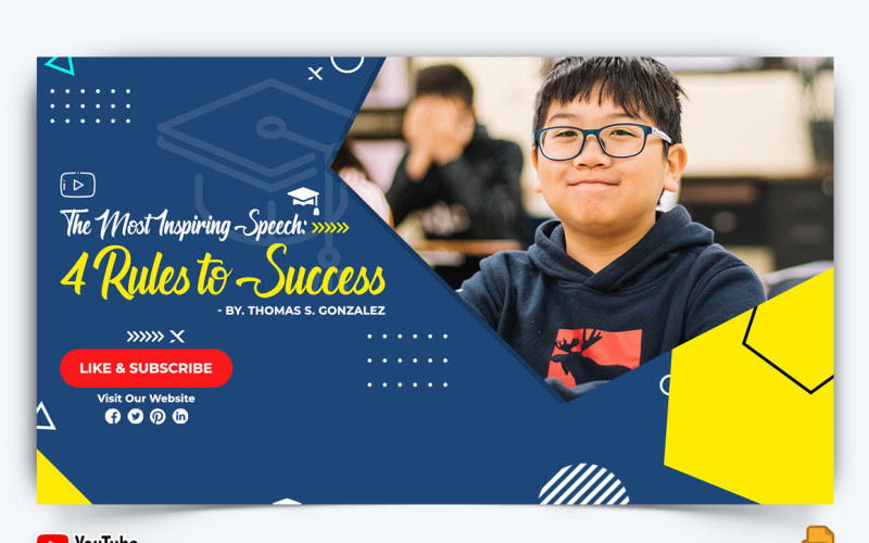 Education YouTube Thumbnail Design -016 - TemplateMonster