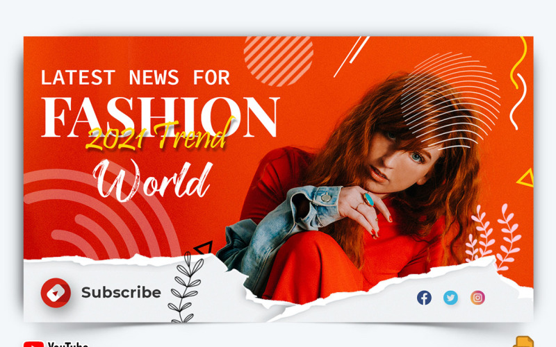 Fashion YouTube Thumbnail Design -004 - TemplateMonster