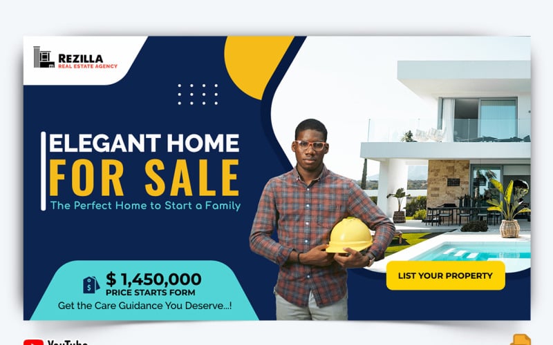 Real Estate YouTube Thumbnail Design -011 - TemplateMonster