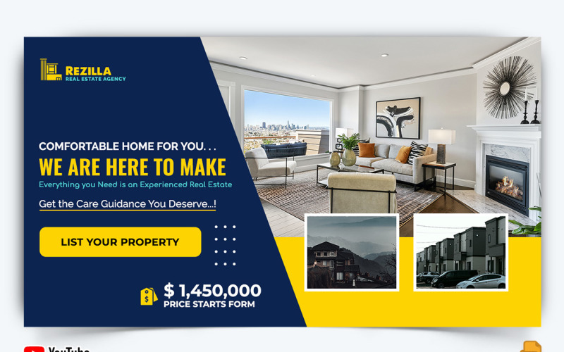Real Estate YouTube Thumbnail Design -018 - TemplateMonster