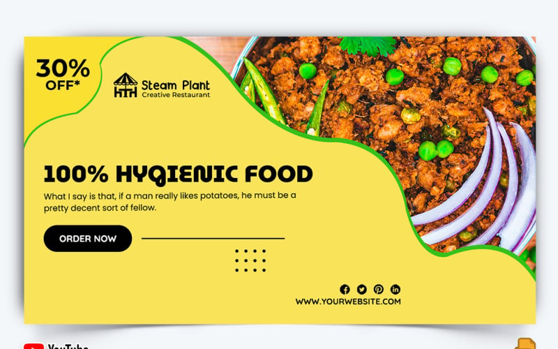 Restaurant and Food YouTube Thumbnail Design -013