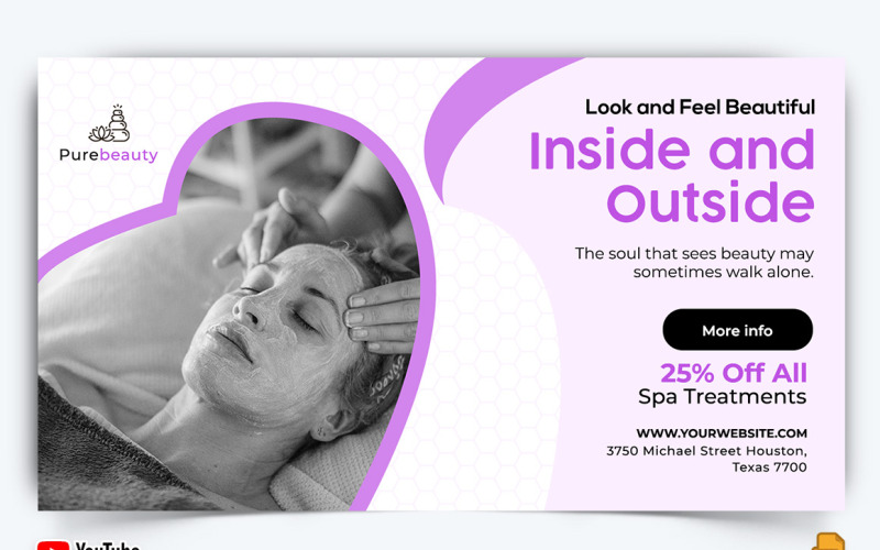 Spa and Salon YouTube Thumbnail Design -018 - TemplateMonster