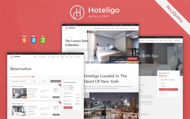 Hoteligo - Modello Bootstrap per hotel di lusso