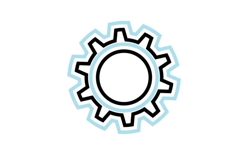 Conception d'illustration d'icône de vecteur d'engrenage V8