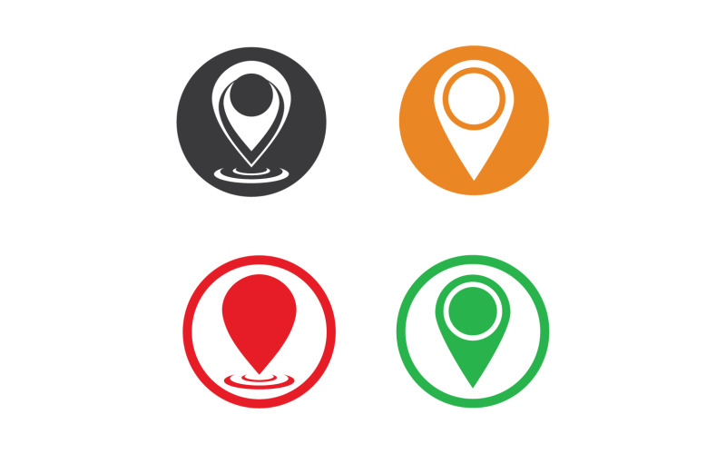 Location Point Icon Vector Illustration V19 - TemplateMonster